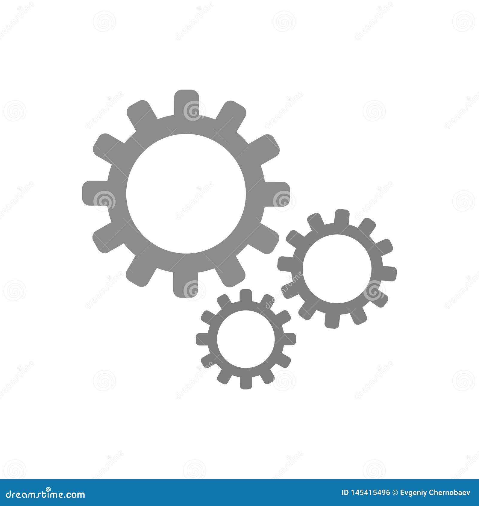 Grey Color System Setting Gears Vector Eps10. Grey Tree Gears Icon ...