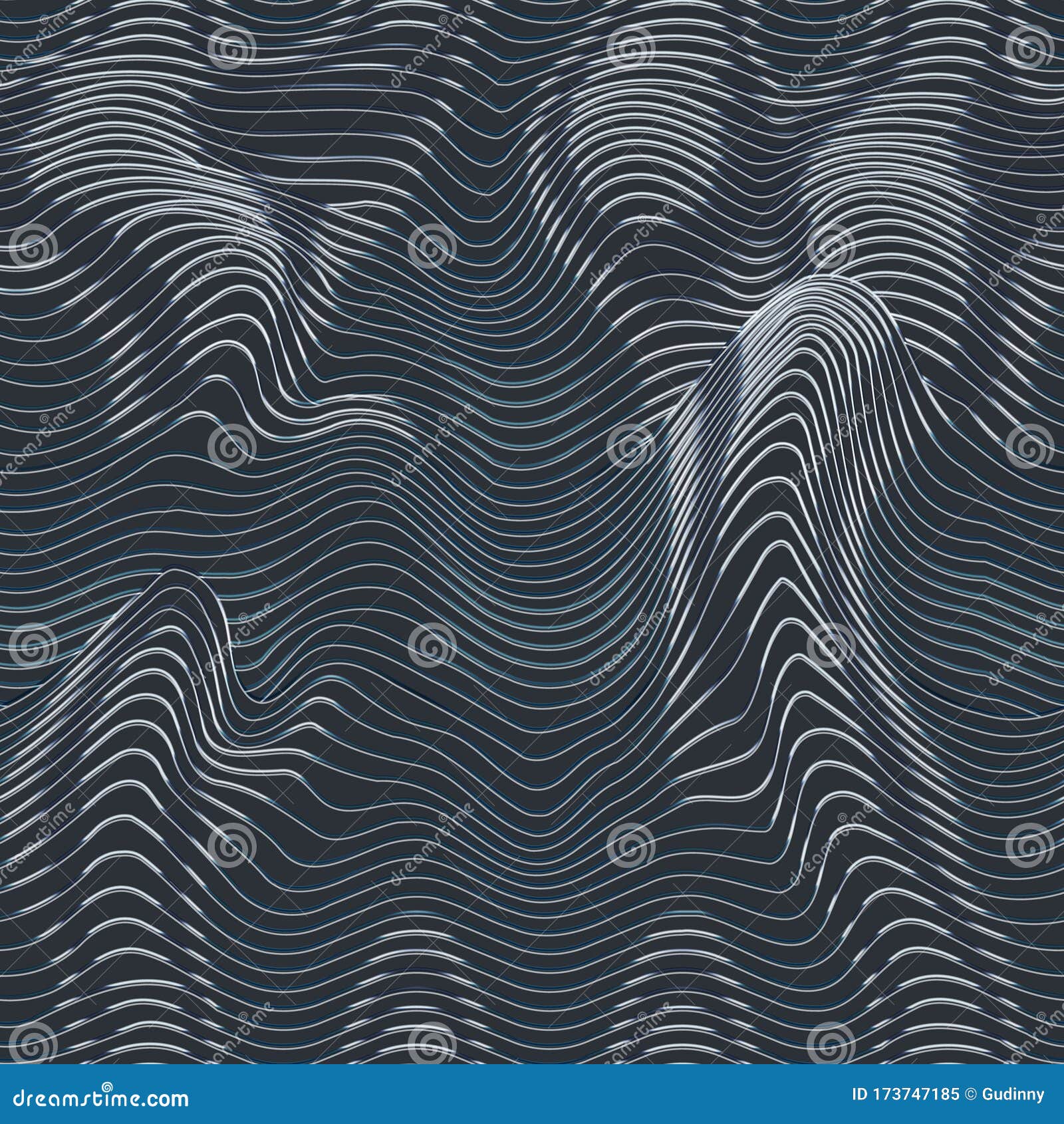 Grey Color Wave Line Pattern Stock Vector - Illustration of concept ...