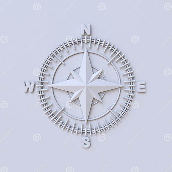 Grey compass sign 3D stock illustration. Illustration of discovery ...