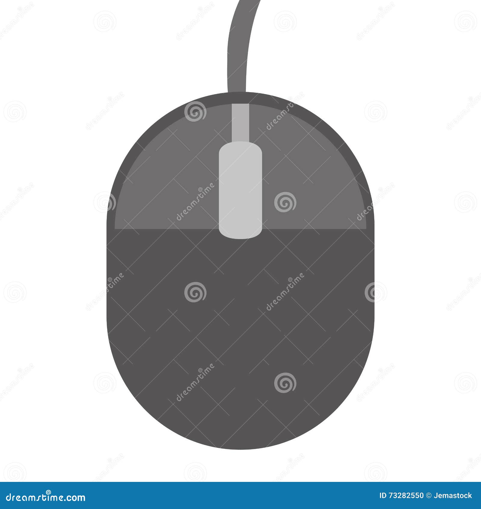 Grey Computer Mouse , Illustration Stock Illustration - Illustration of ...