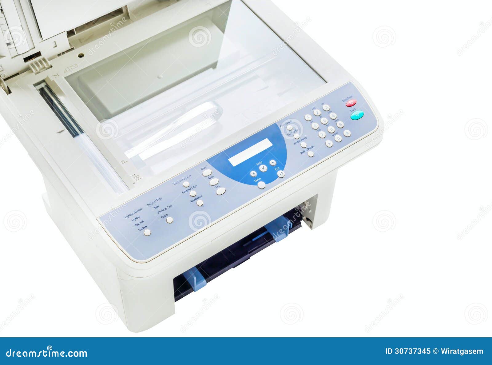Grey Computer Printer Isolated Stock Image - Image of color, design ...