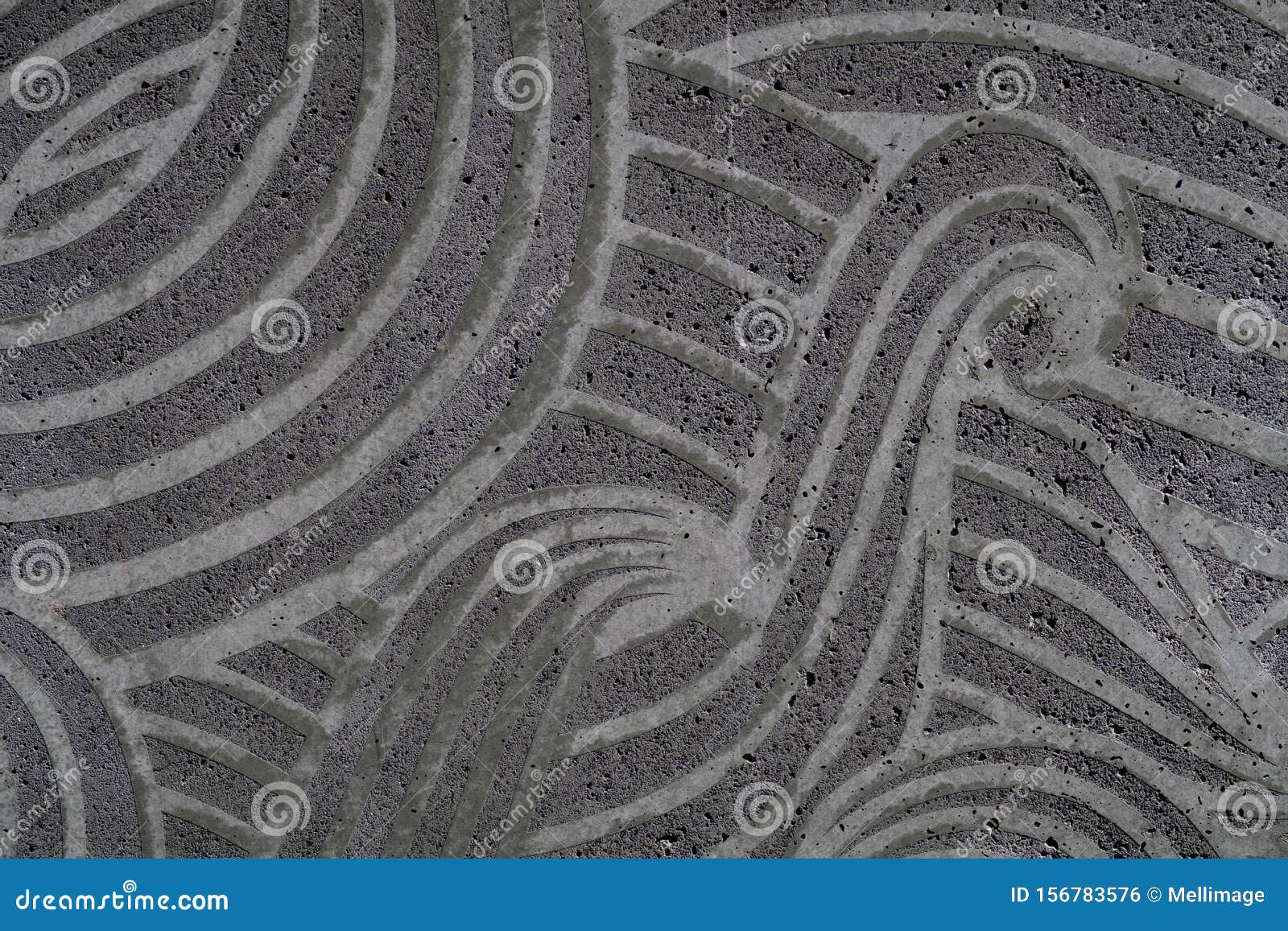 Grey Concrete Background with Swirly Pattern Stock Photo - Image of ...
