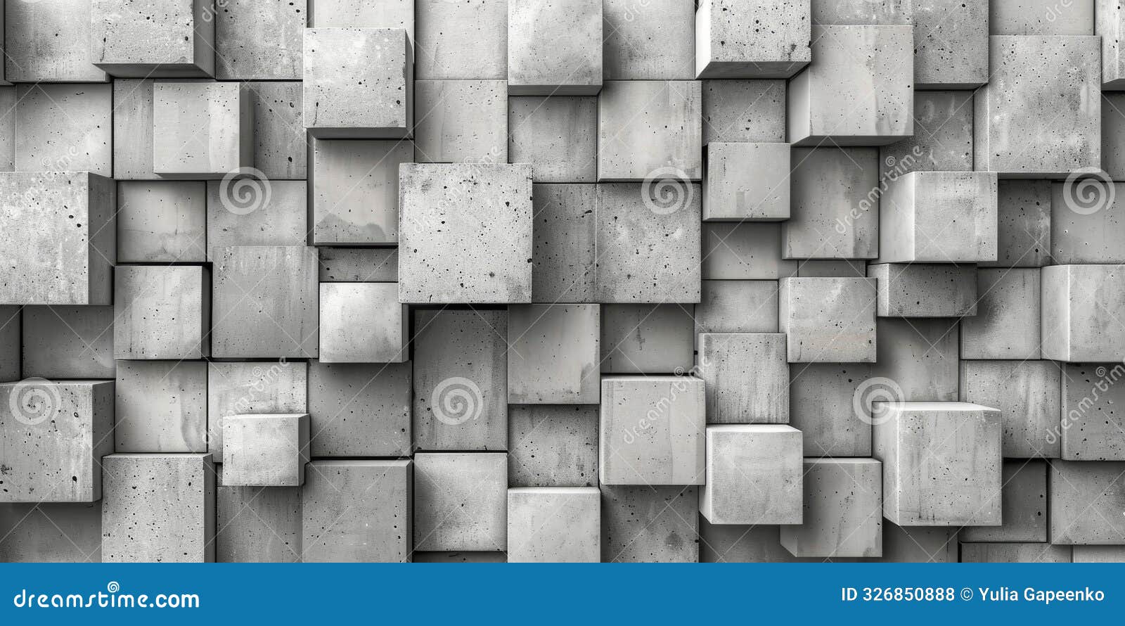 Grey Concrete Block Wall Texture Close Up Stock Photo - Image of design ...