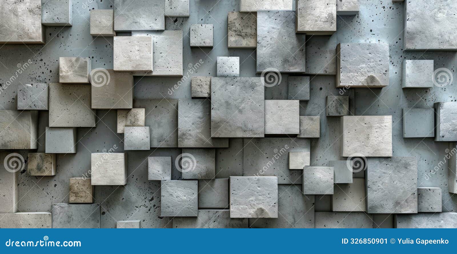 Grey Concrete Block Wall Texture Close Up Stock Image - Image of ...