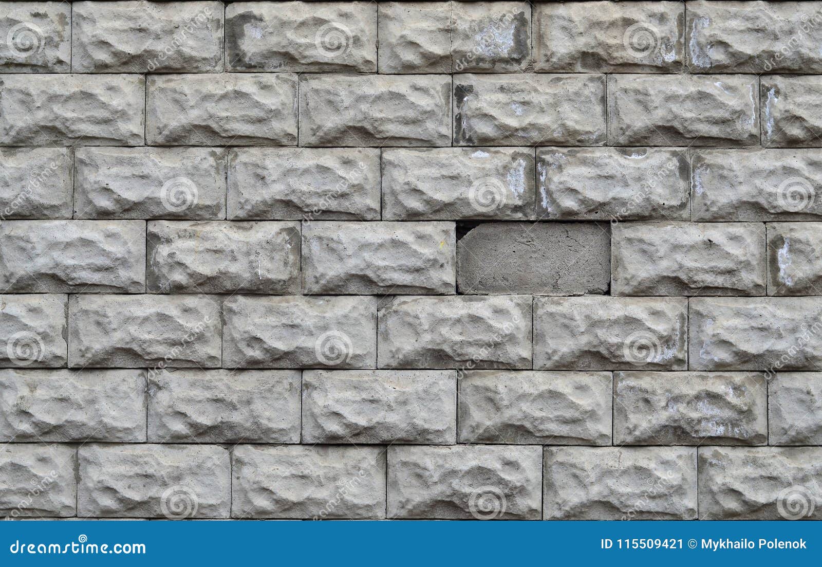 Grey Concrete Block Wall Texture with Cracked Surface Stock Image ...