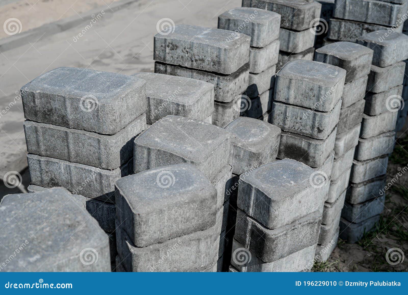 Grey Concrete Paving Slabs in a Stack Stock Photo - Image of masonry ...