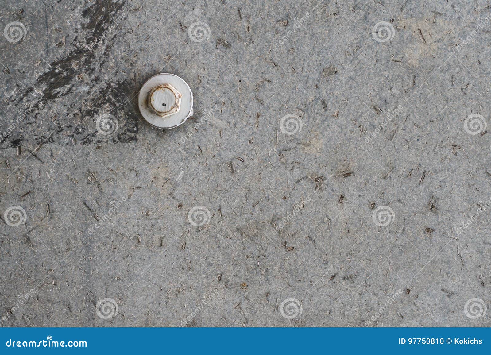 Grey Concrete Texture Background with One White Bolt Stock Photo ...