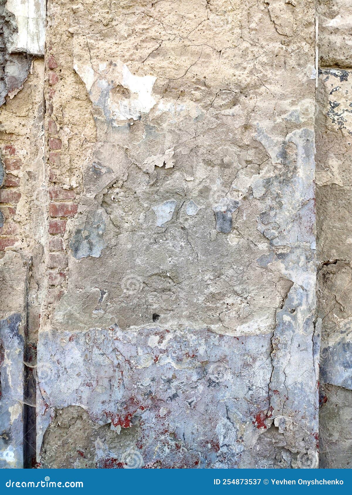 Grey Concrete Texture Old Wall with Peeling Paint, Scratches and Cracks ...