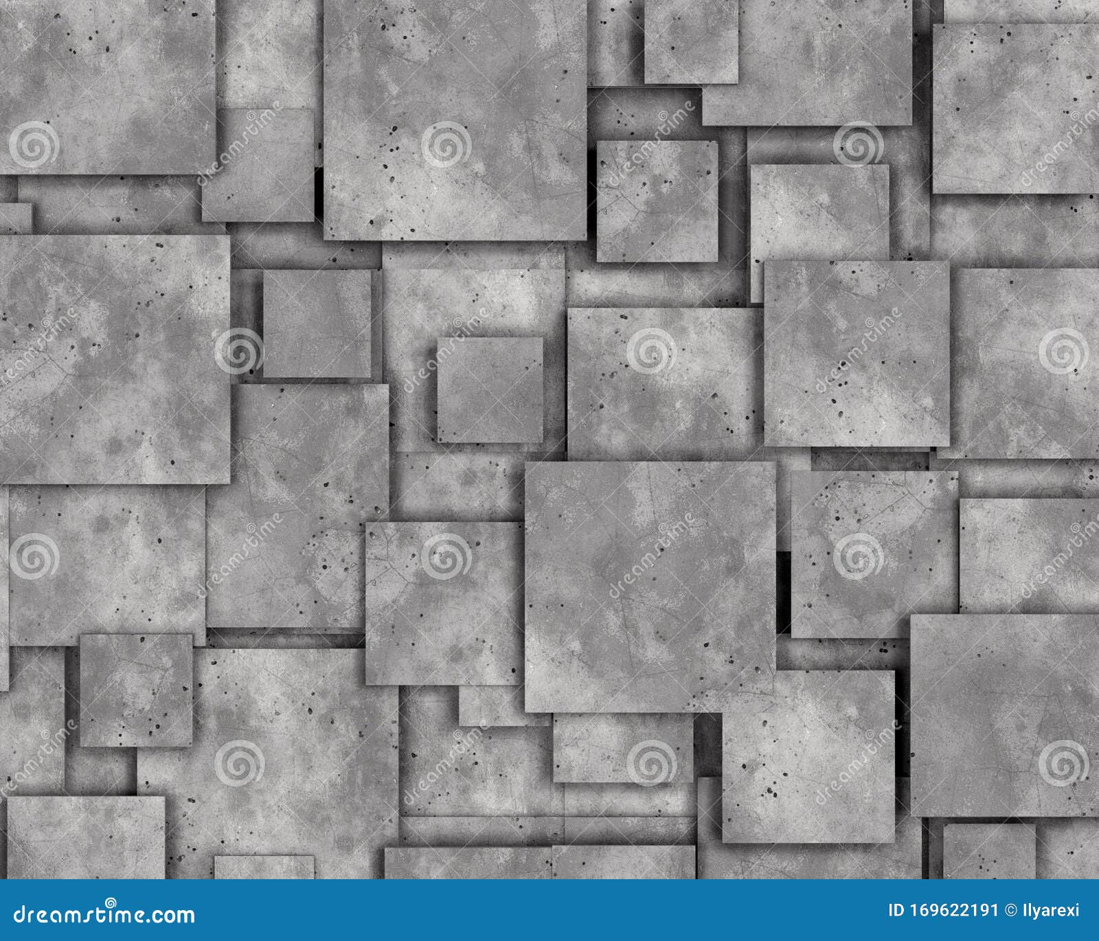 Grey Concrete Wall As Background or Wallpaper. 3d Rendering Stock ...