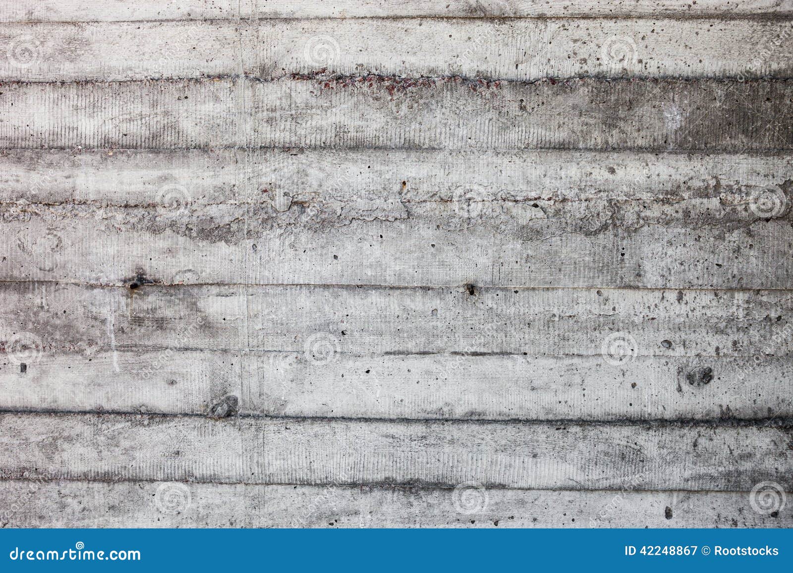 Grey Concrete Wall with Hardened Traces of the Shuttering Moulds Stock ...
