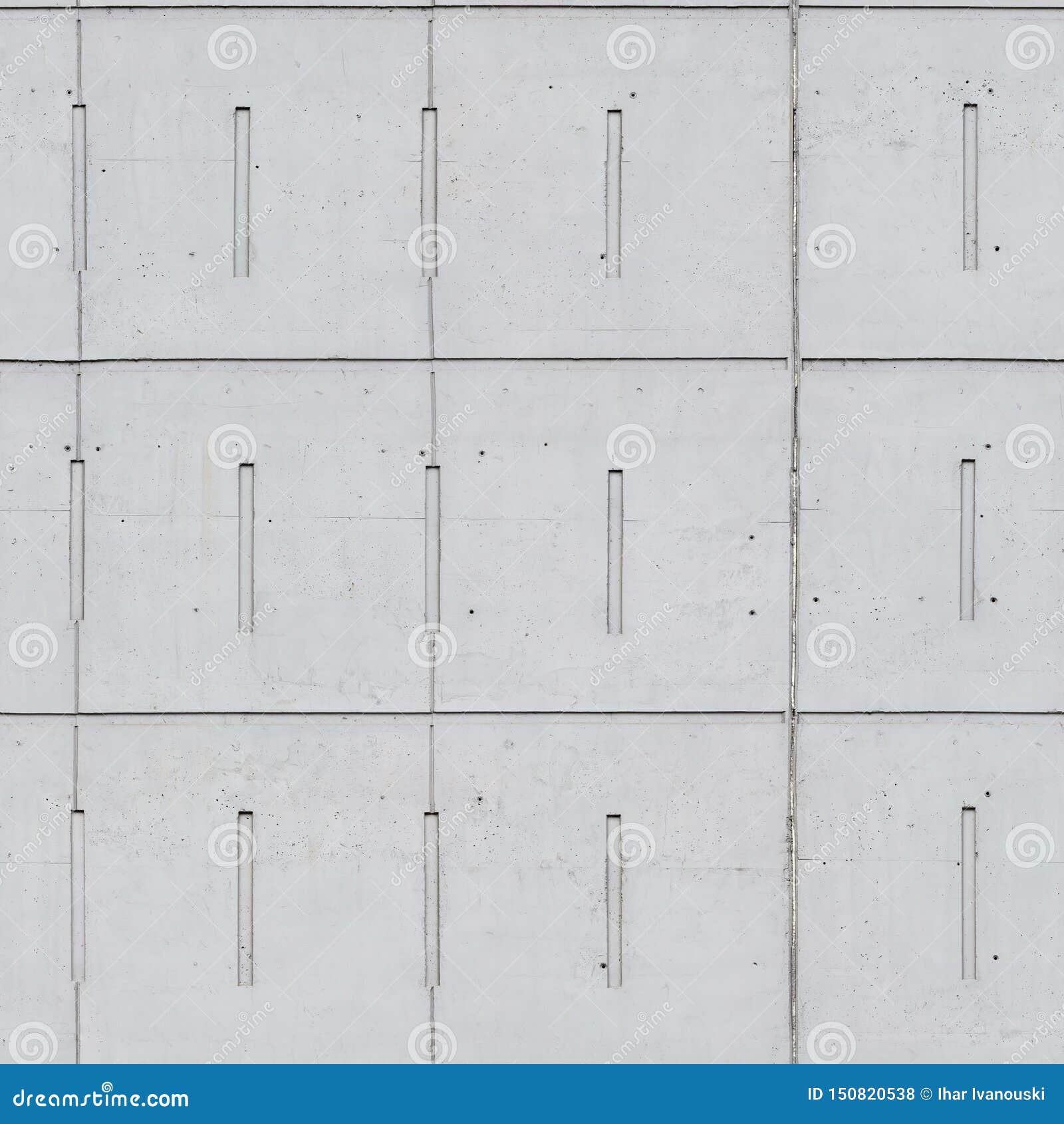 The Concrete Wall is Grey with Vertical Slits .Background or Texture ...