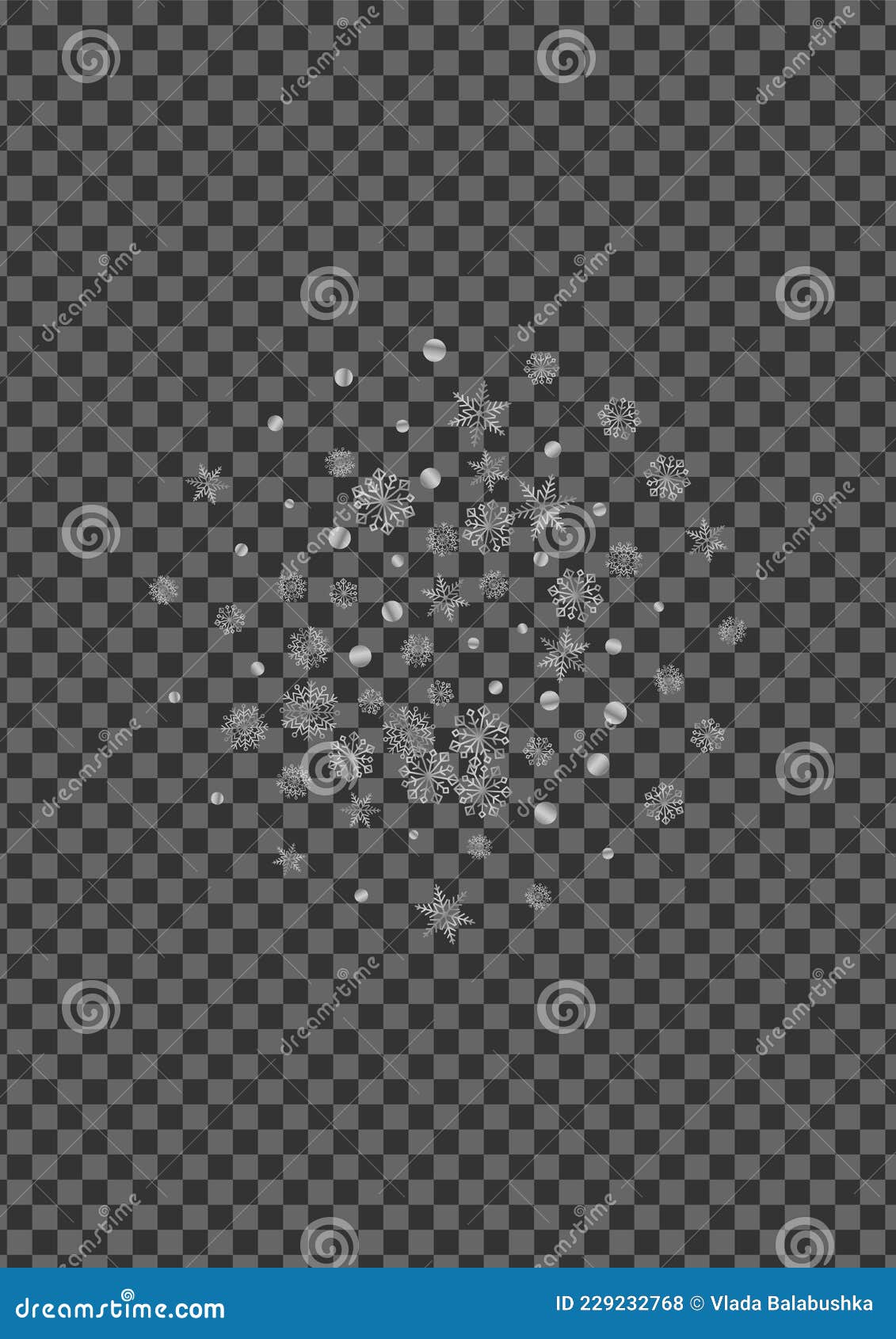 Grey Confetti Background Transparent Vector. Luminous Snowflake Glitter ...