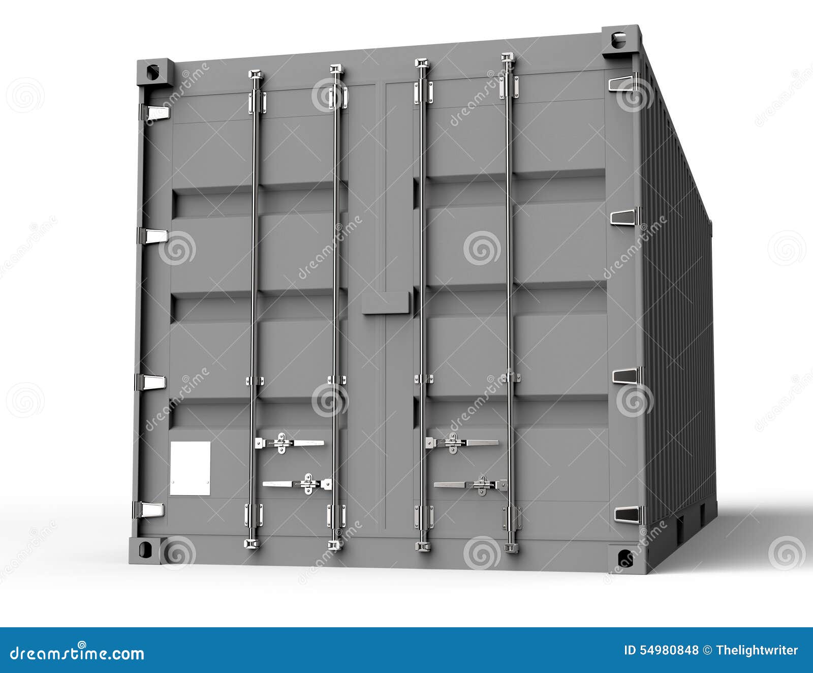 Grey Container Isolated on a White Back Ground Stock Illustration ...