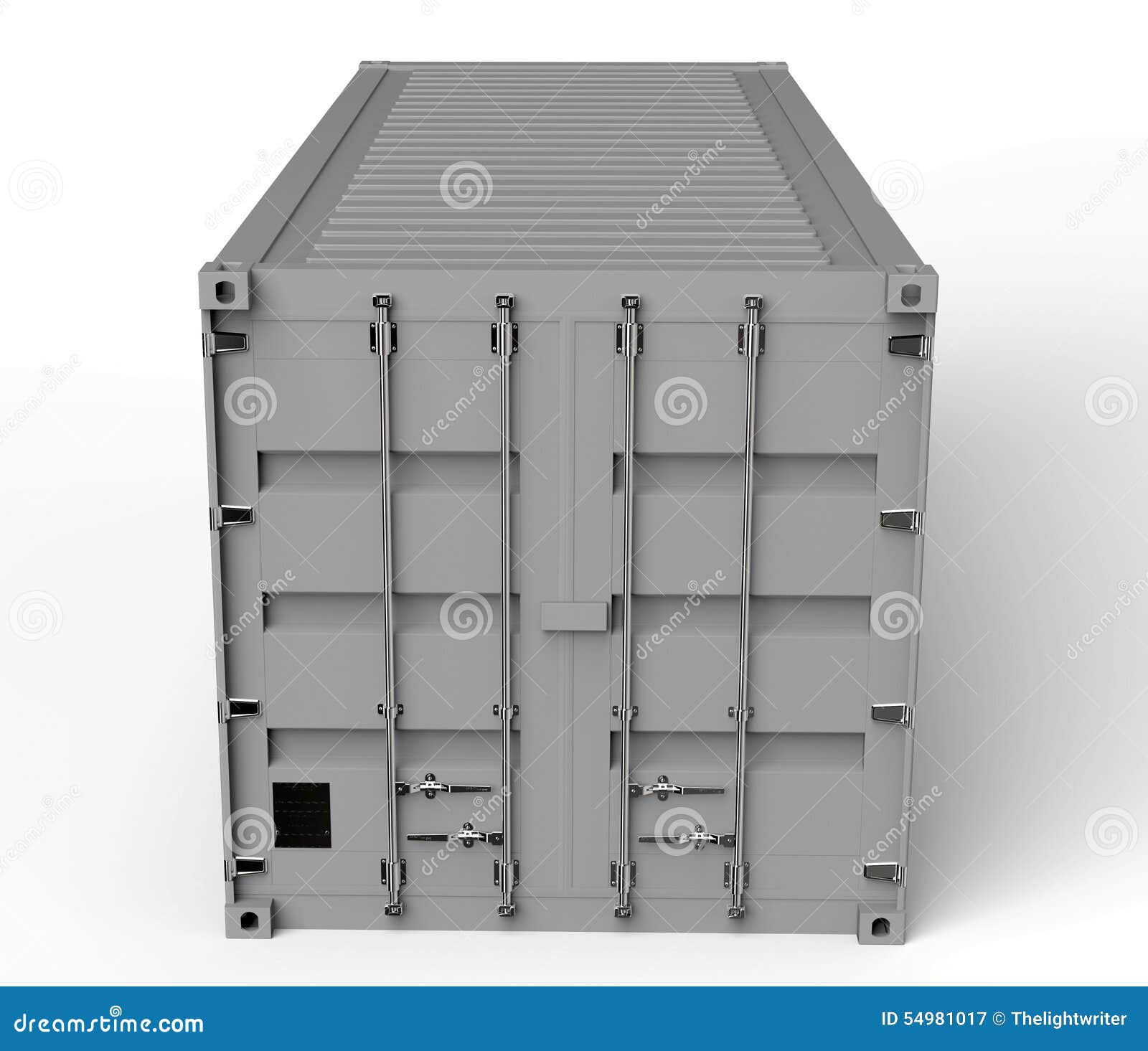 Grey Container Isolated on a White Back Ground Stock Illustration ...