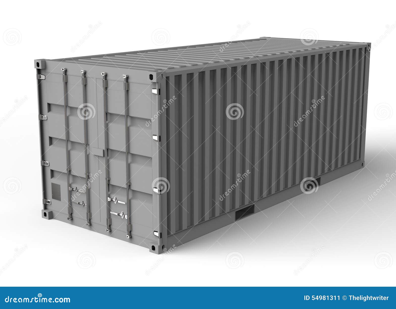 Grey Container Isolated White Back Ground Stock Illustrations – 3 Grey ...
