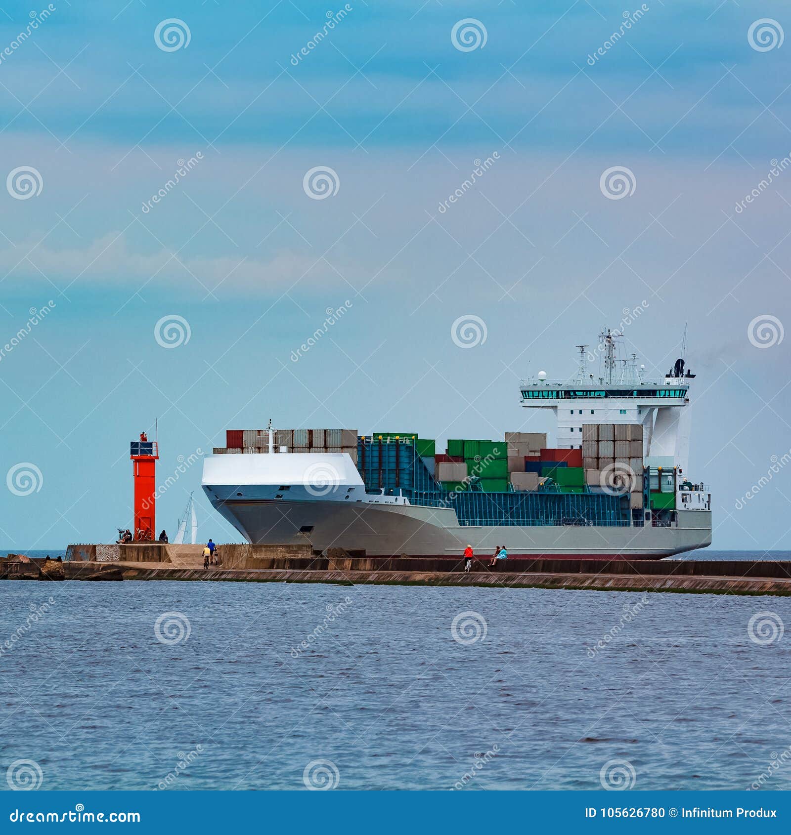 Grey Container Ship Underway Editorial Image - Image of container ...