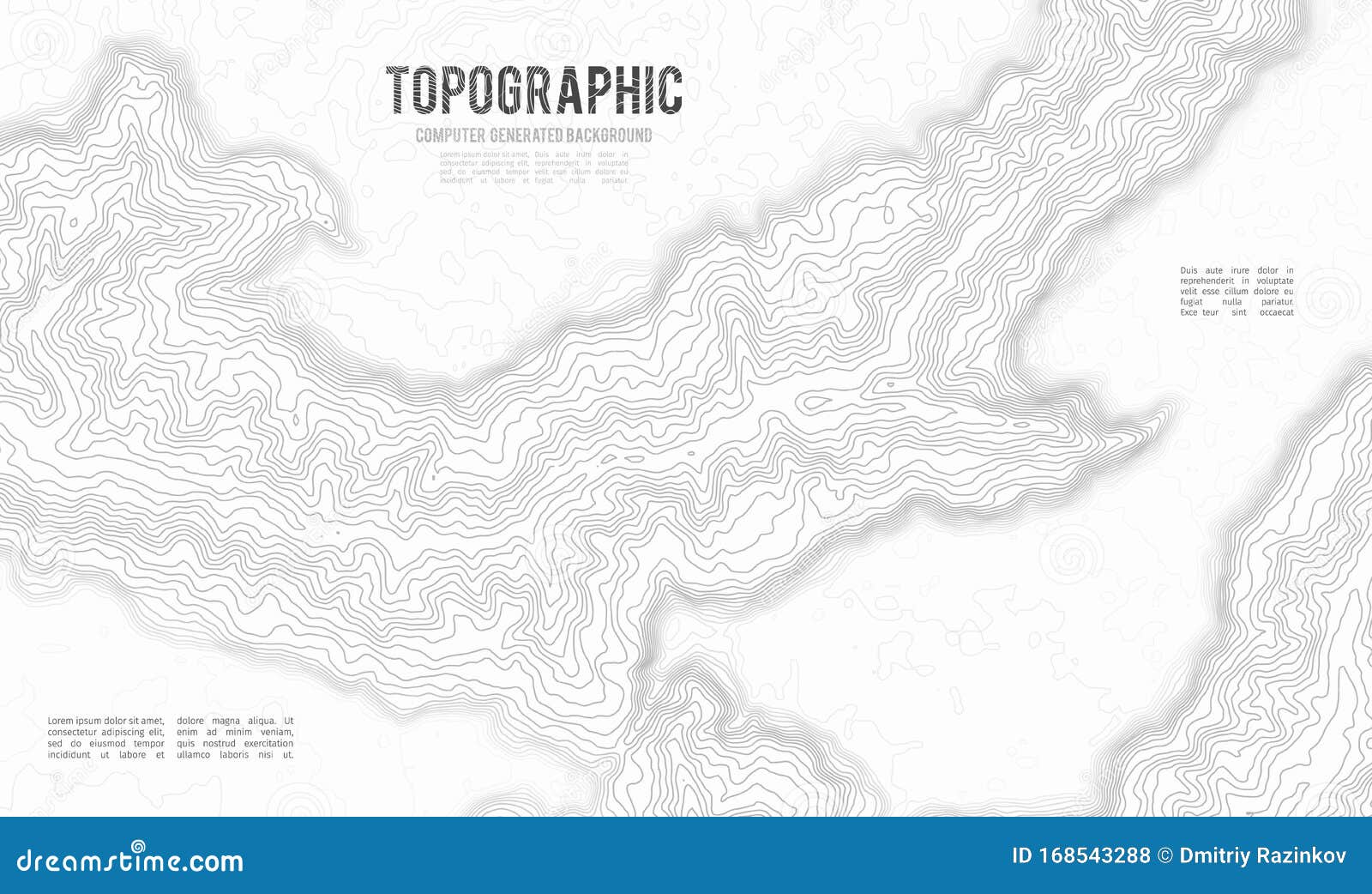 Grey Contours Vector Topography. Geographic Mountain Topography Vector ...