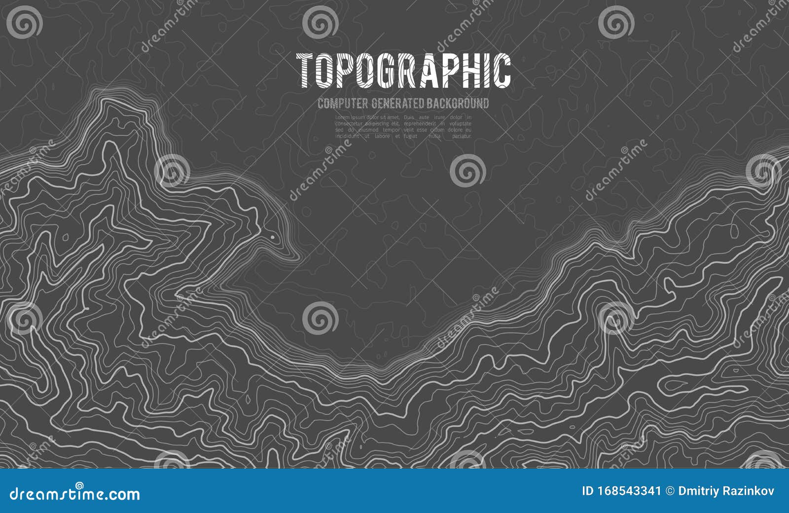 Grey Contours Vector Topography. Geographic Mountain Topography Vector ...