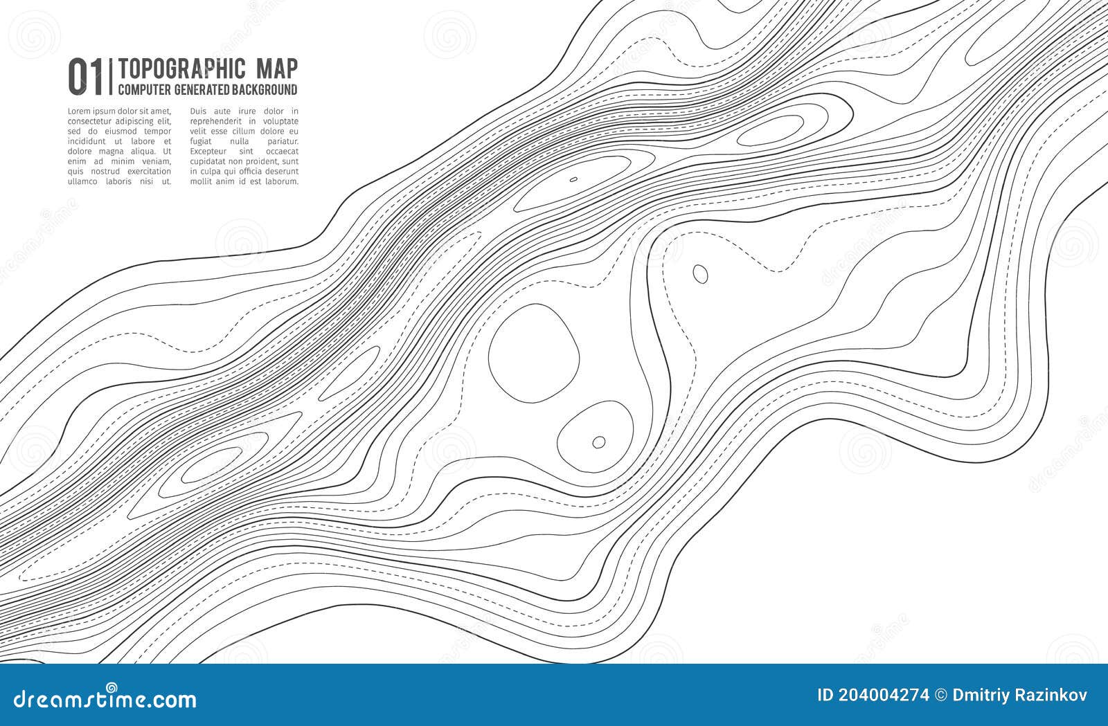 Topographic Map Pattern. Graphic Trail Lines On Poster. Contour ...