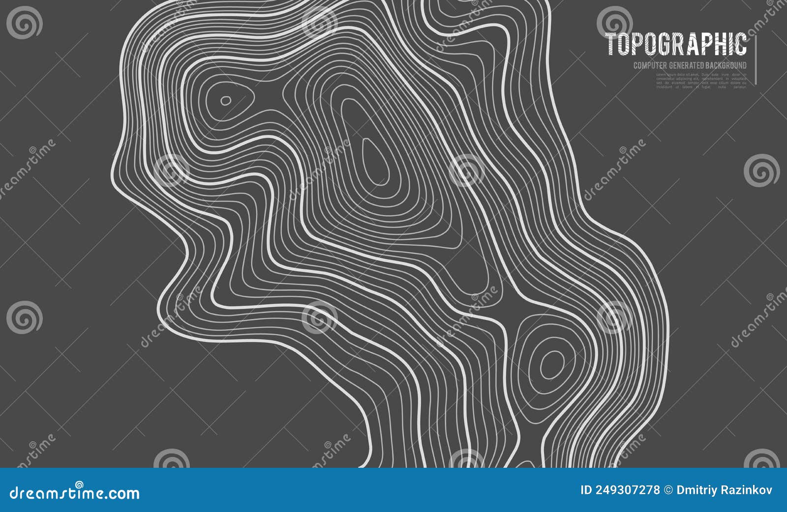 Grey Contours Vector Topography. Geographic Mountain Topography Vector ...