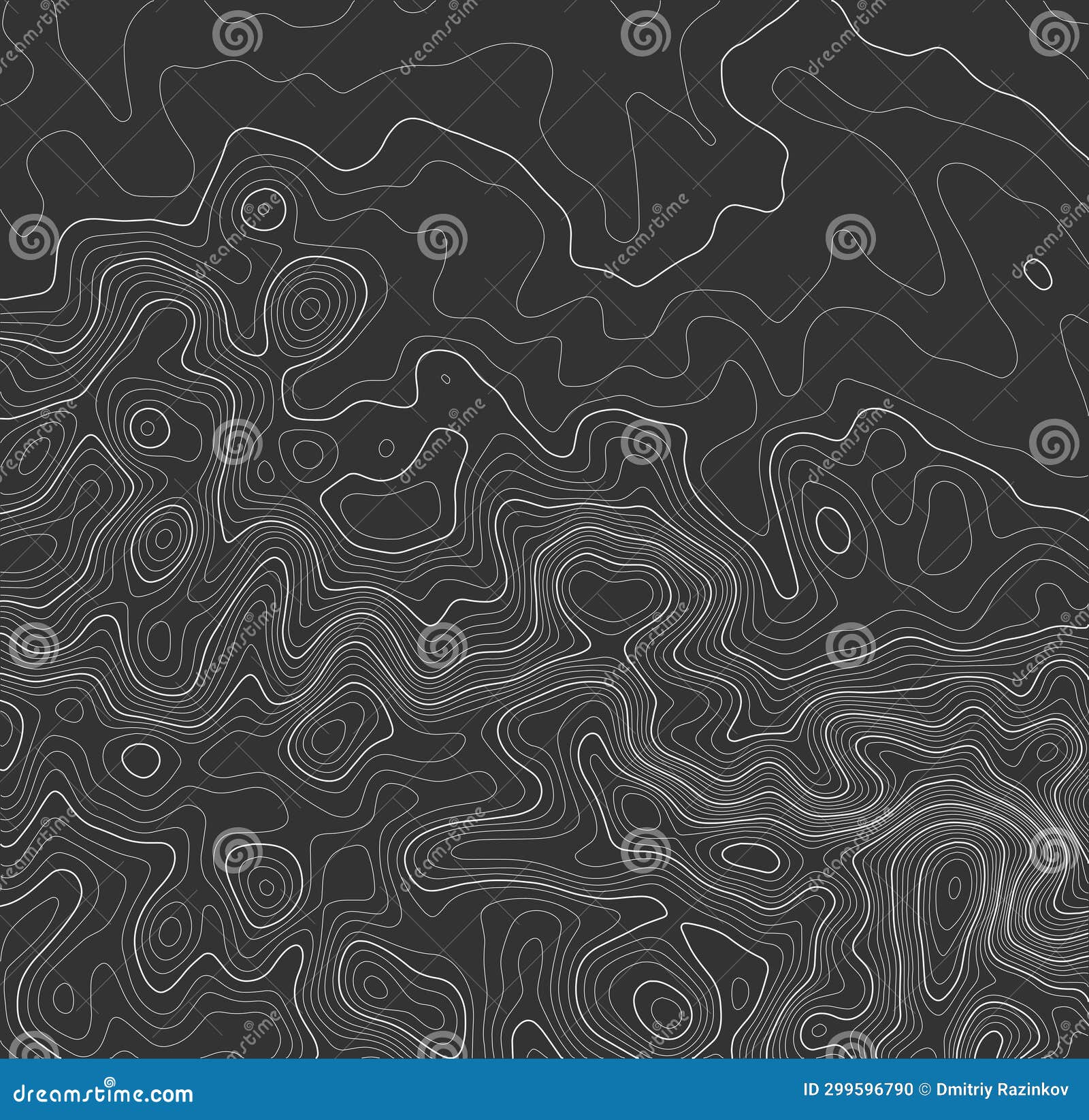 Grey Contours Vector Topography. Mountain Terrain Geographic Map ...