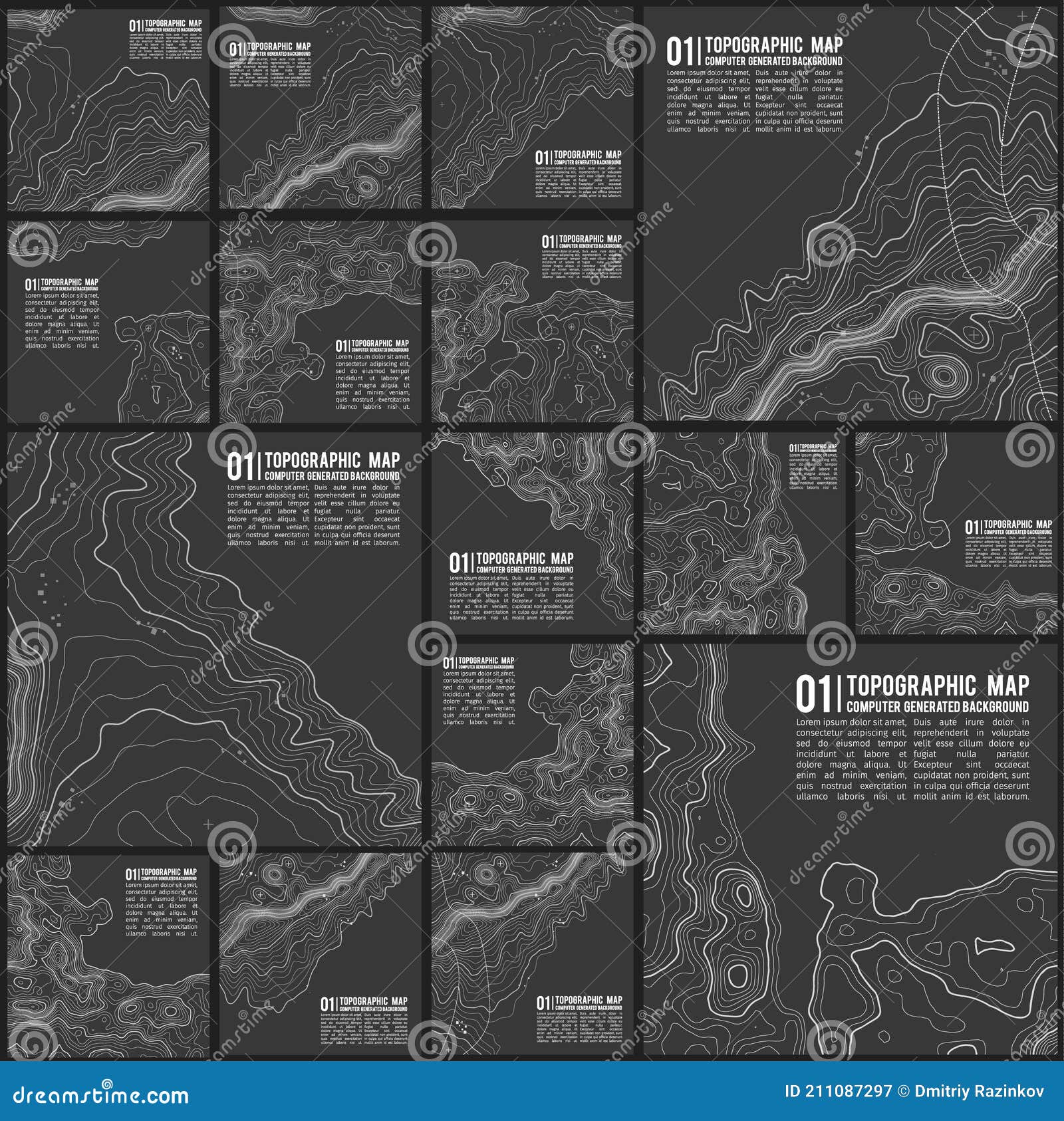 Grey Contours Vector Topography. Geographic Mountain Topography Vector ...