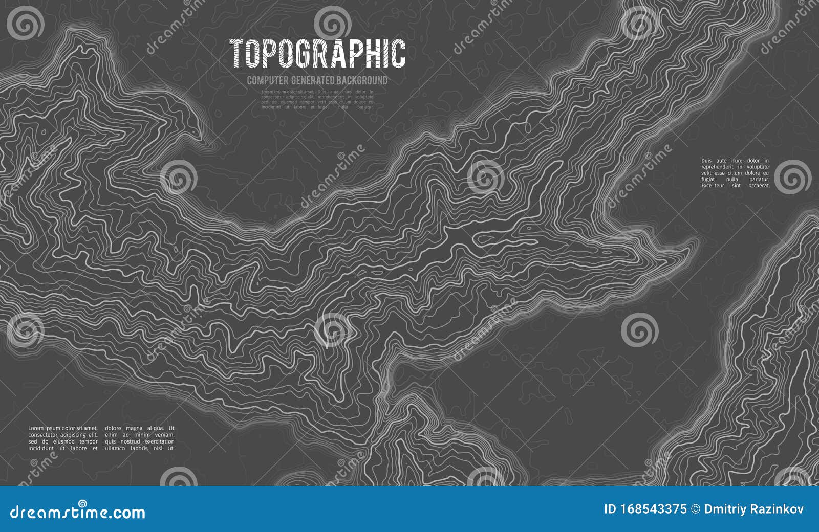 Grey Contours Vector Topography. Geographic Mountain Topography Vector ...