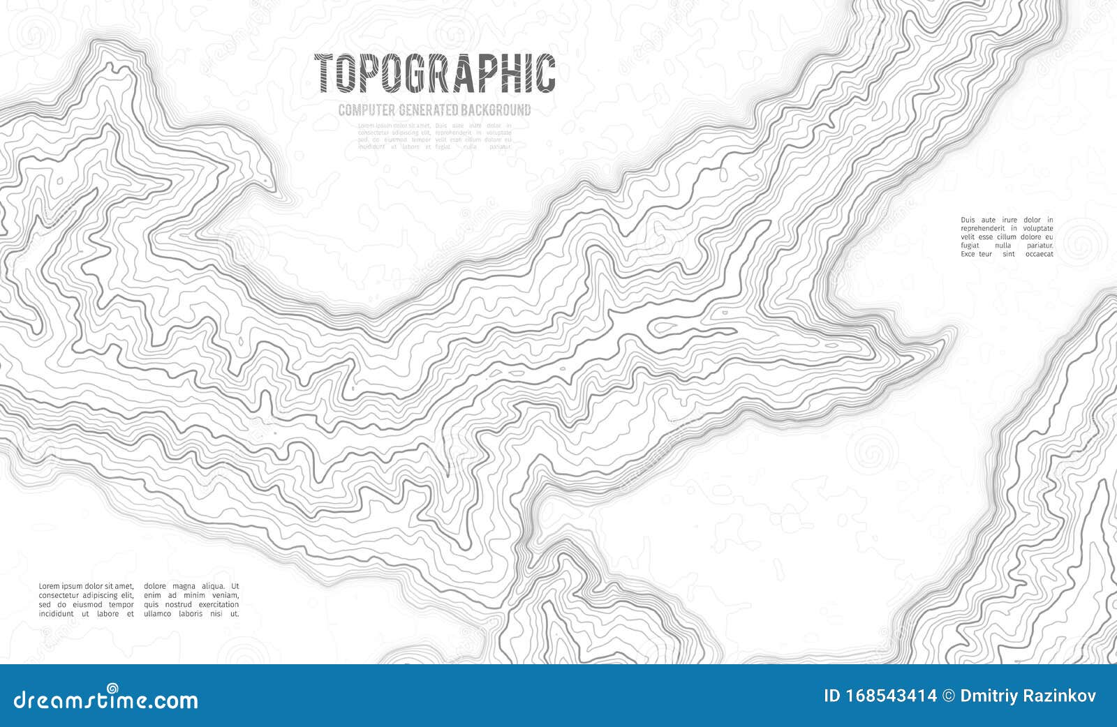Grey Contours Vector Topography. Geographic Mountain Topography Vector ...