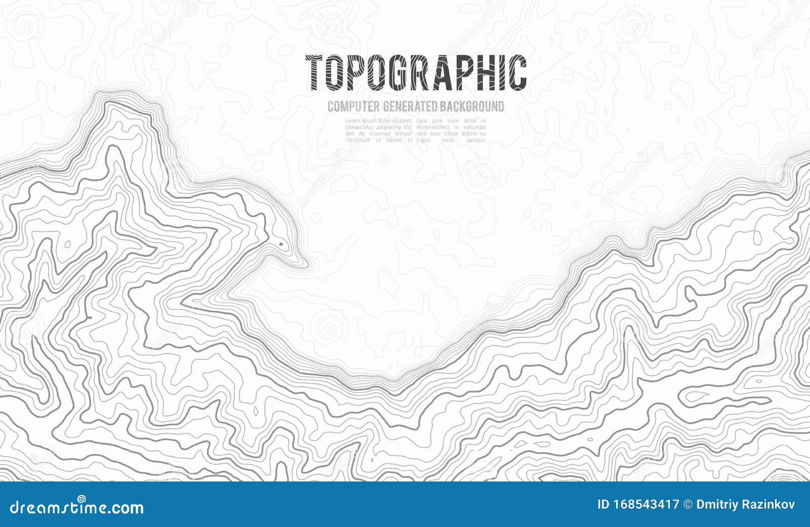 Grey Contours Vector Topography. Geographic Mountain Topography Vector ...