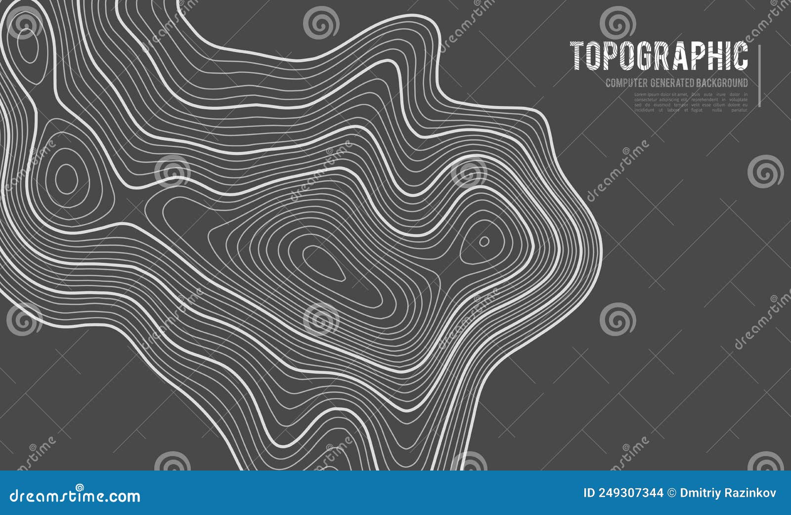 Grey Contours Vector Topography. Geographic Mountain Topography Vector ...