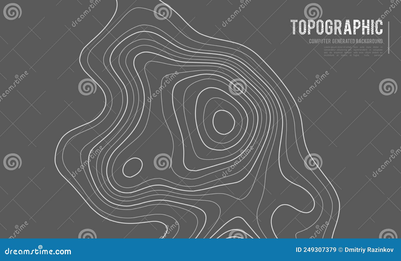Grey Contours Vector Topography. Geographic Mountain Topography Vector ...