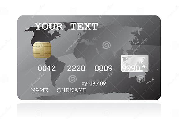 Grey Credit Card Illustration Stock Vector - Illustration of card, cash ...