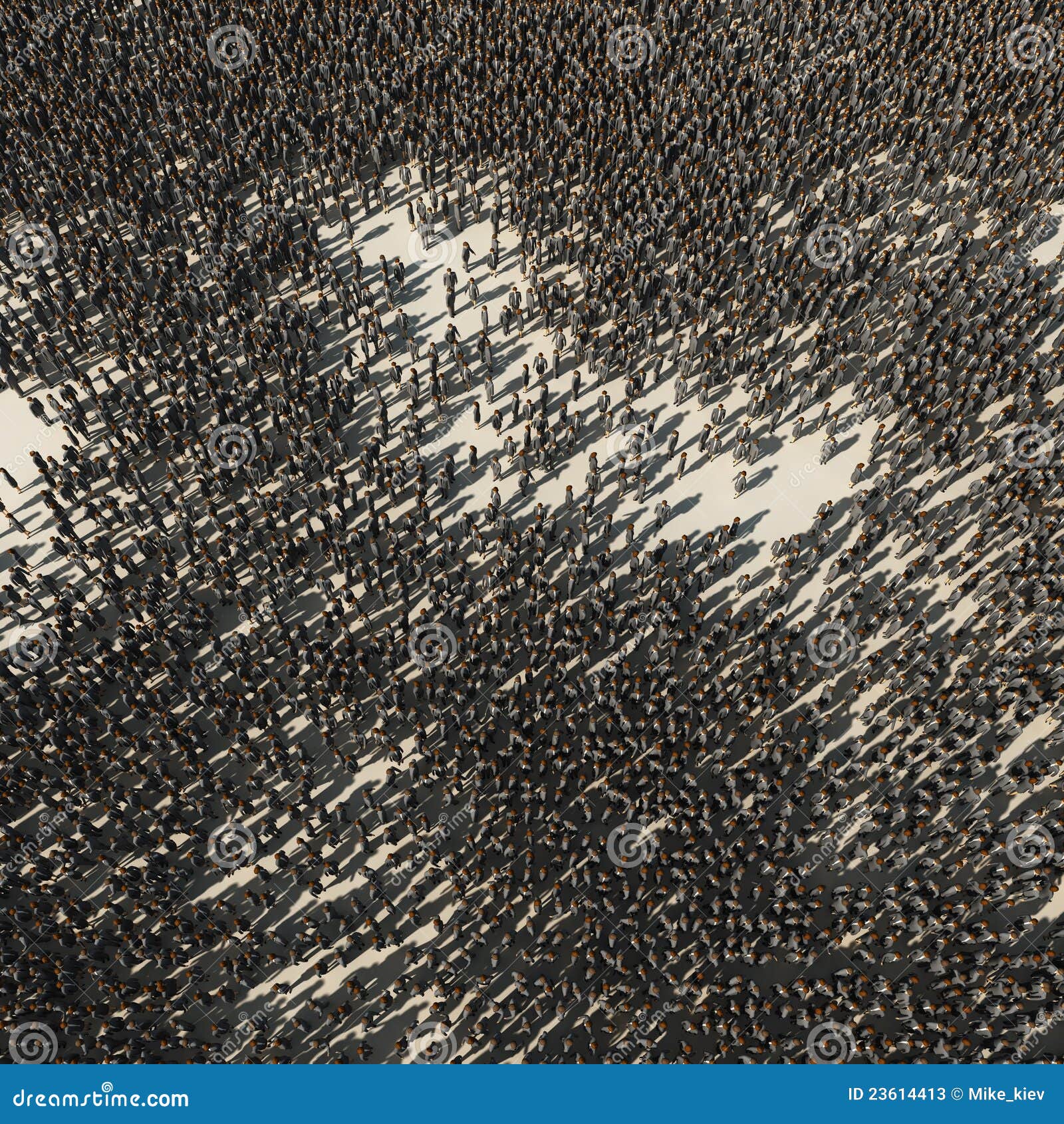 Crowd Pattern. People Faces Seamless Texture. Line Diverse Man Woman ...