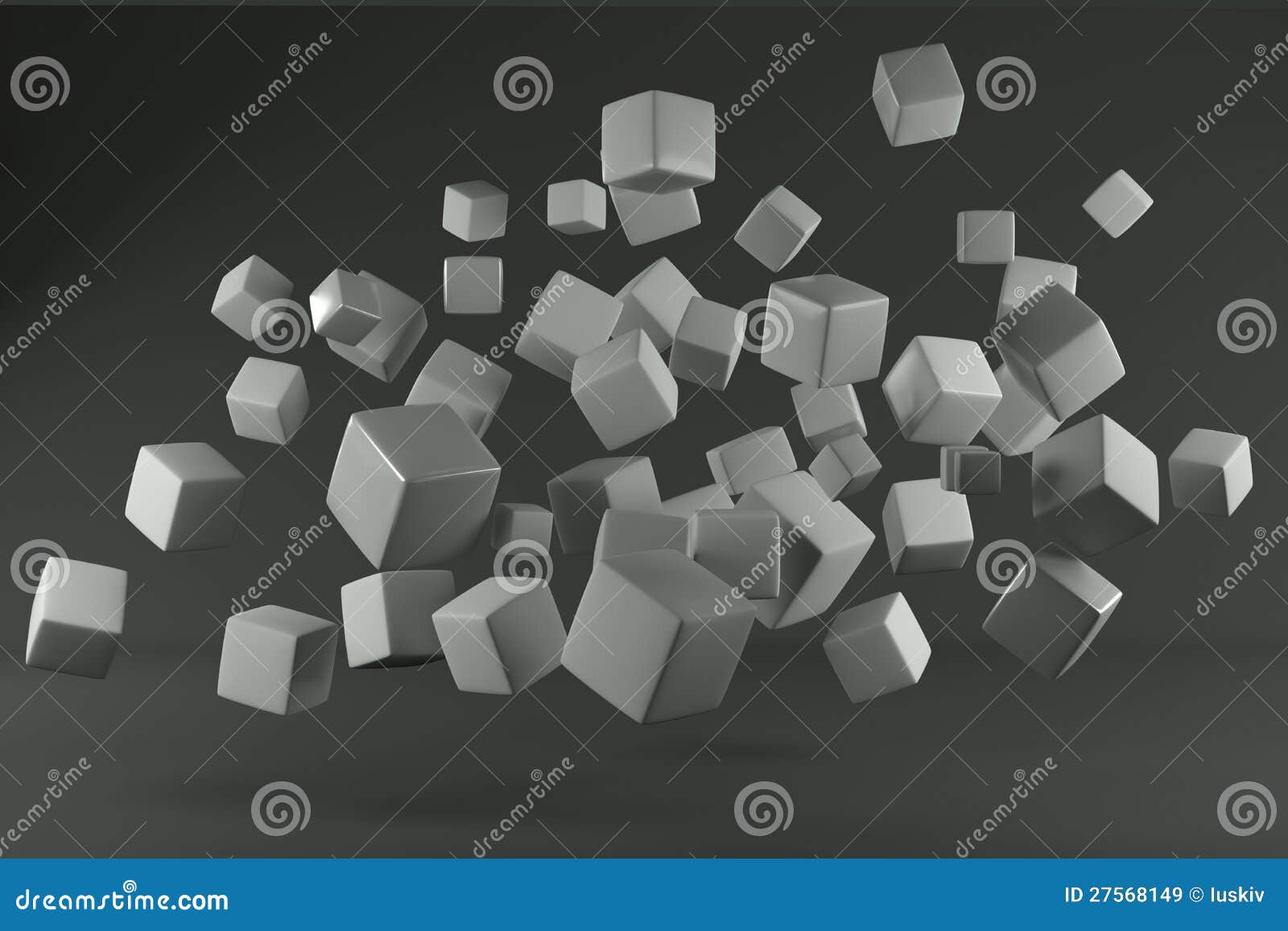 Grey cube stock illustration. Illustration of abstraction - 27568149