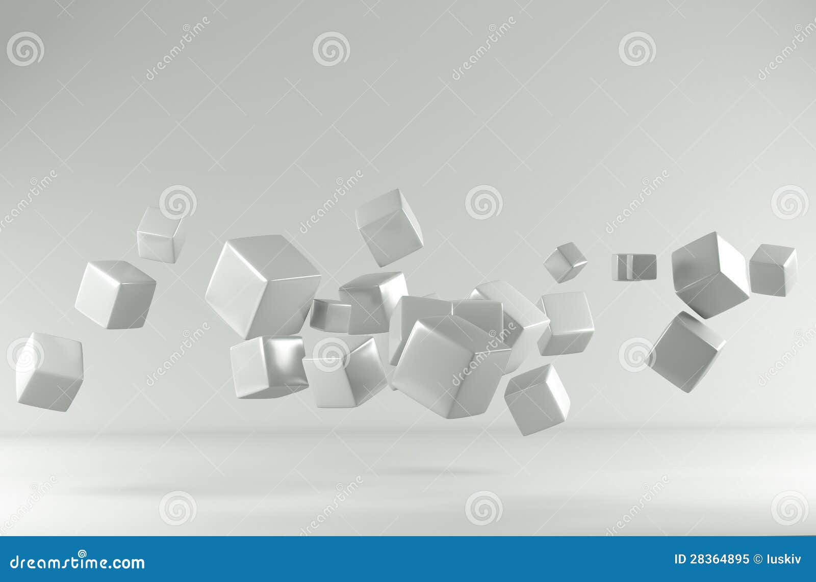 Grey cube stock illustration. Illustration of shape, background - 28364895