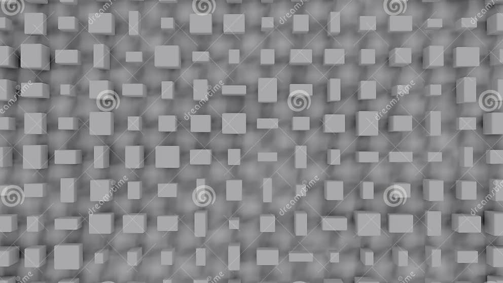 Grey Cubes Geometry Graphics - Randomize Concept - Abstract 3D ...