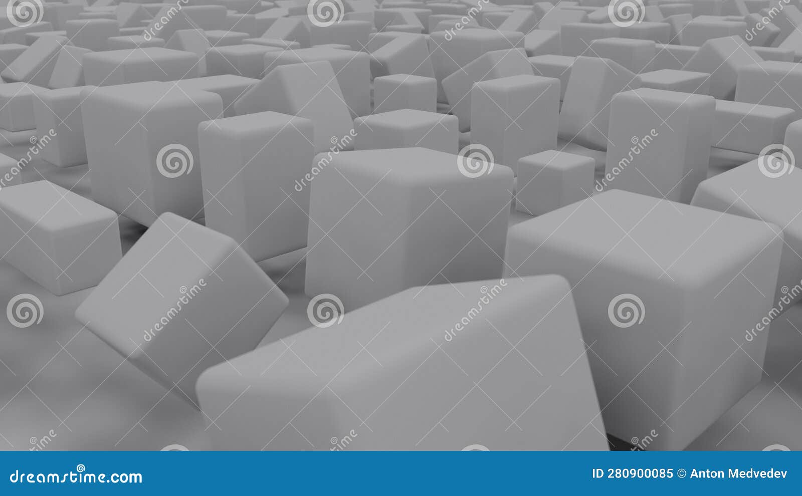 Grey Cuboids Geometry Graphics - Randomization Concept - Abstract 3D ...
