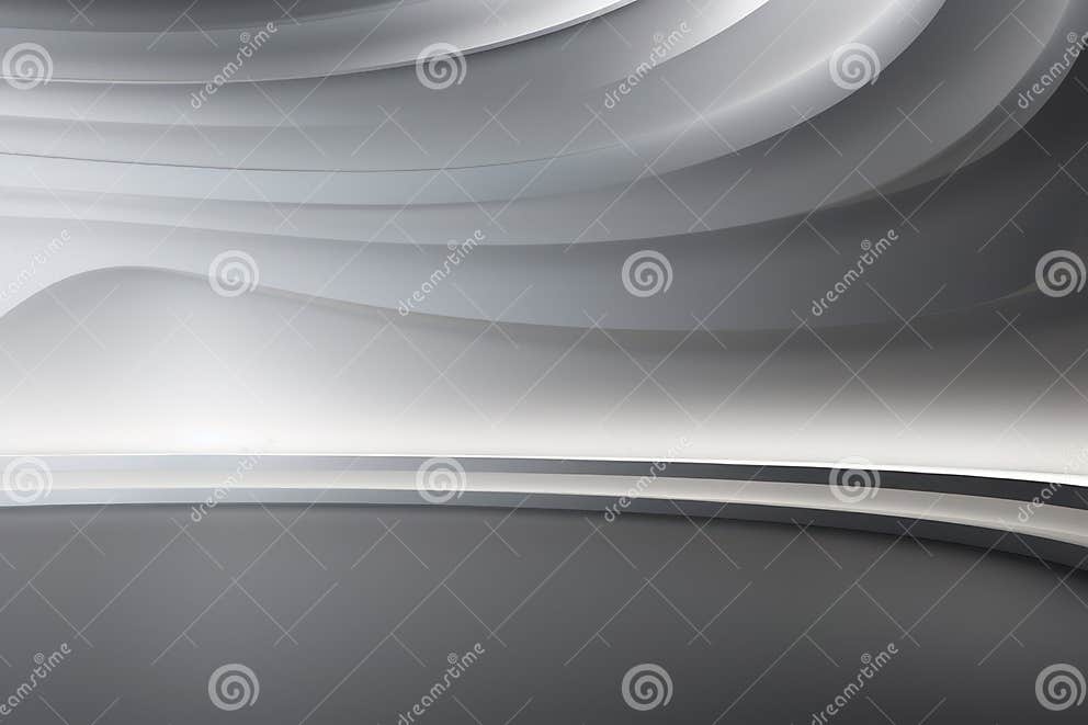 Grey Curves Forming an Abstract Background. Stock Illustration ...