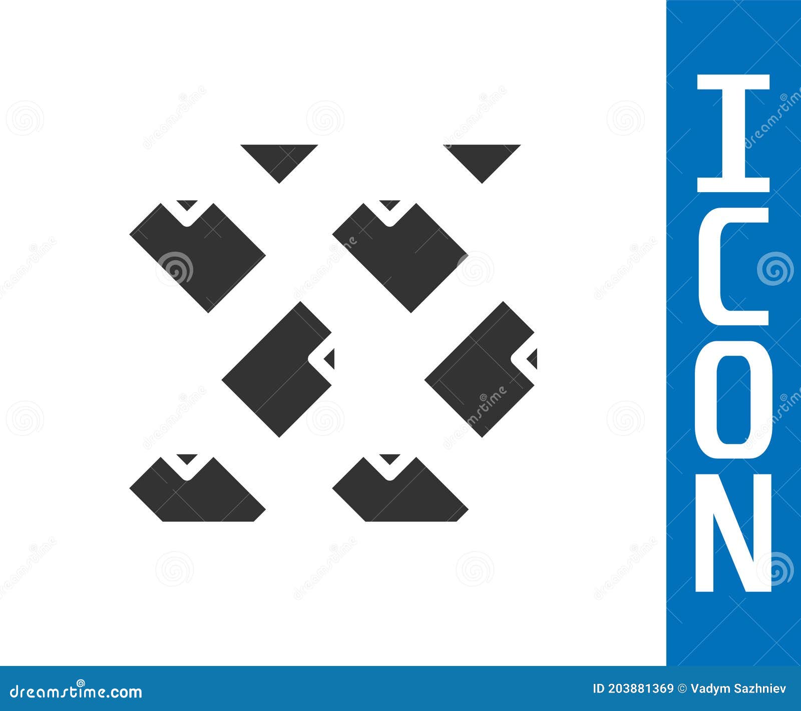 Grey Data Stream Icon Isolated on White Background. Vector Stock Vector ...