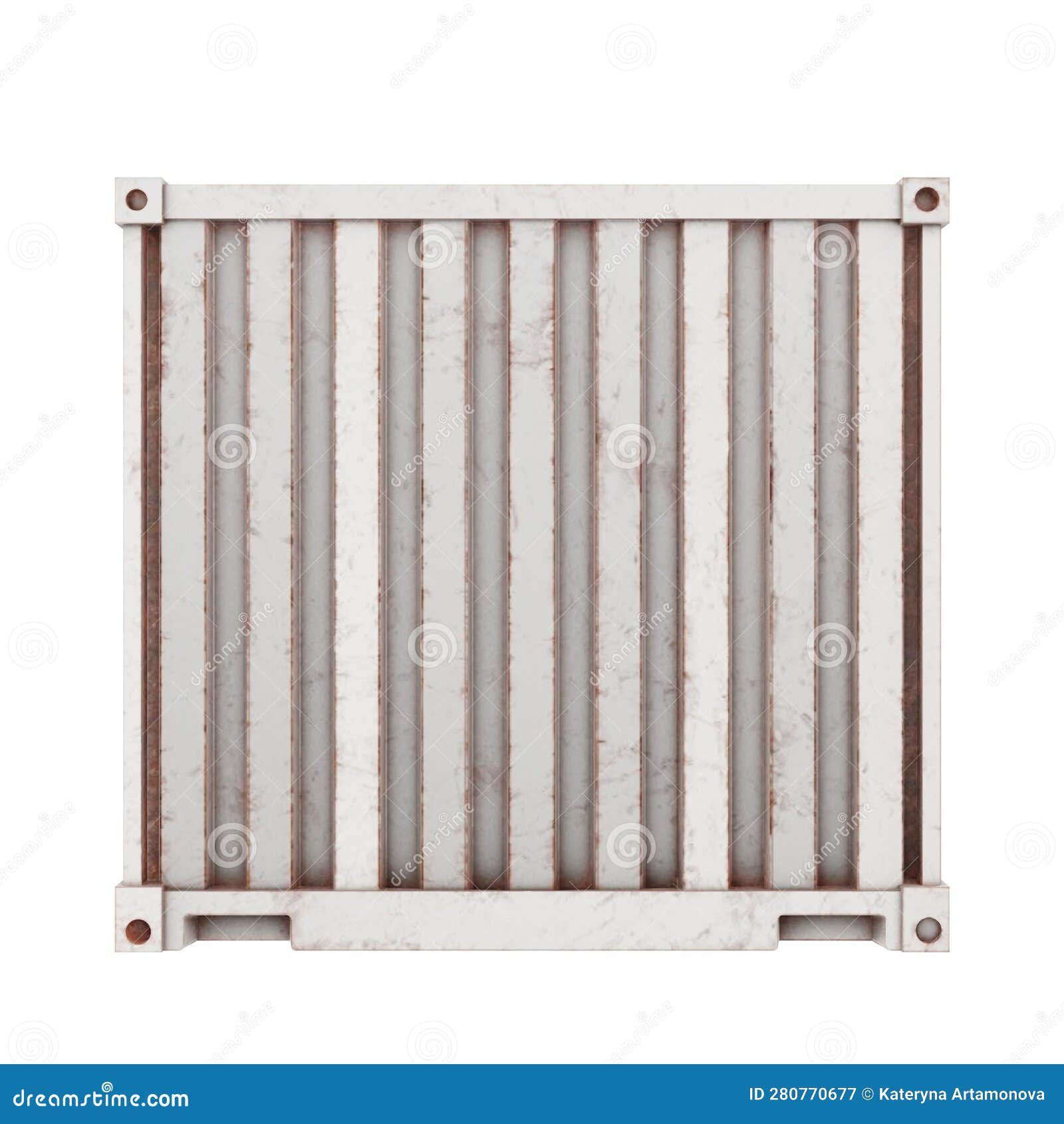 Grey Delivery Cargo Container. Shipping Container. Realistic 3D Render ...