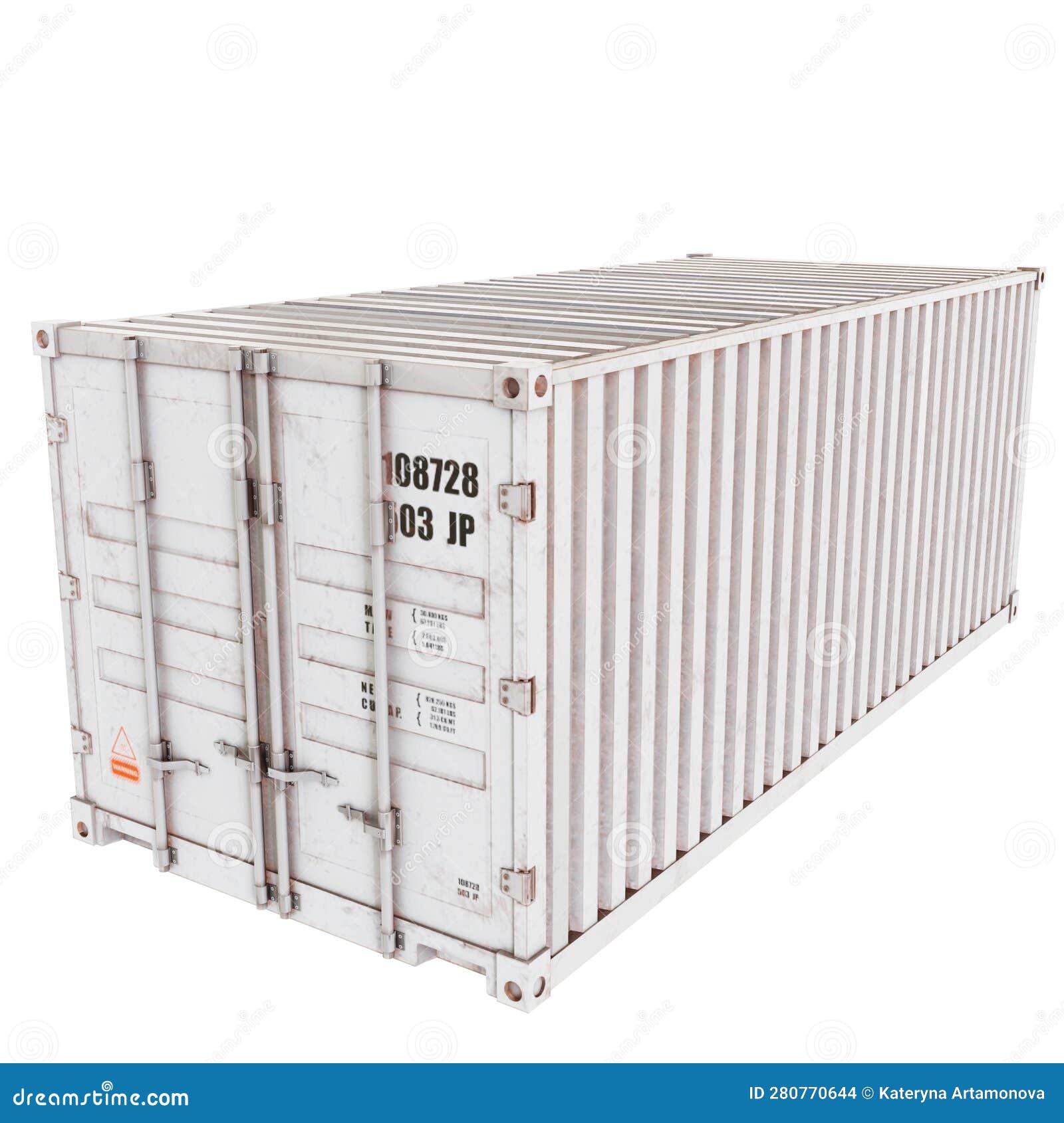 Grey Delivery Cargo Container. Shipping Container. Realistic 3D Render ...