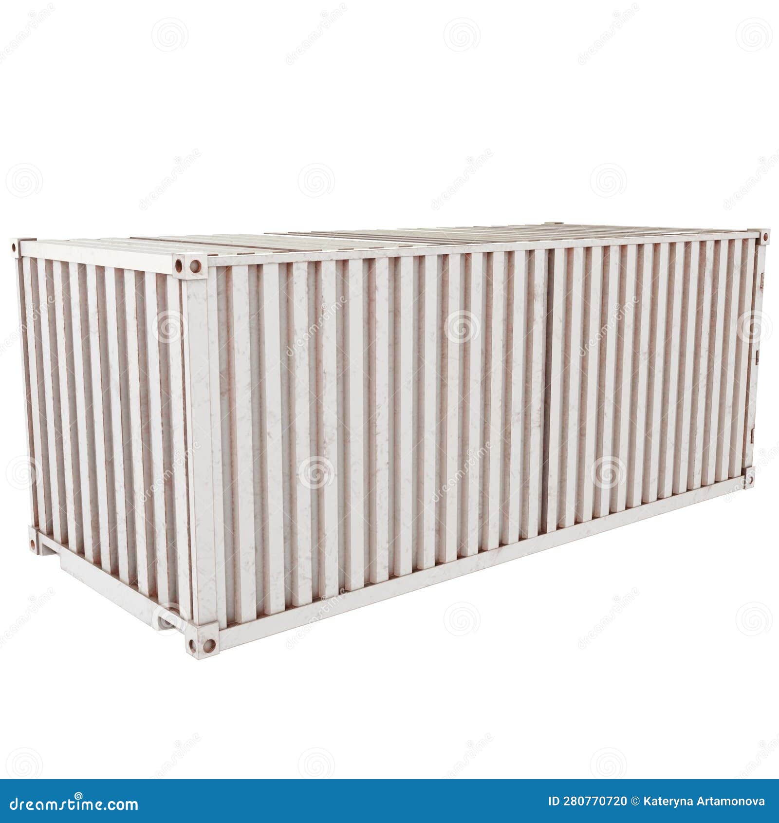 Grey Delivery Cargo Container. Shipping Container. Realistic 3D Render ...