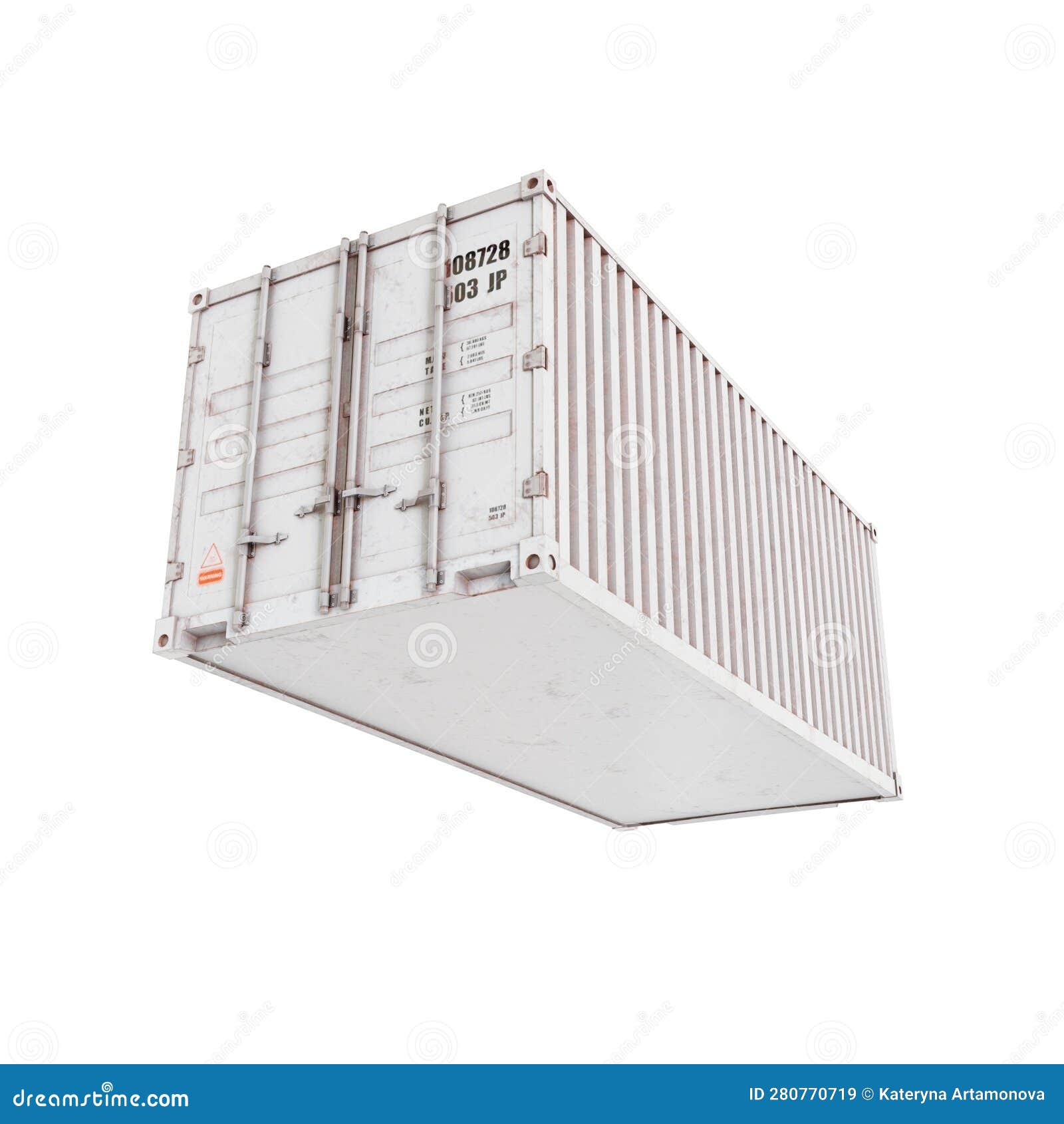 Grey Delivery Cargo Container. Shipping Container. Realistic 3D Render ...