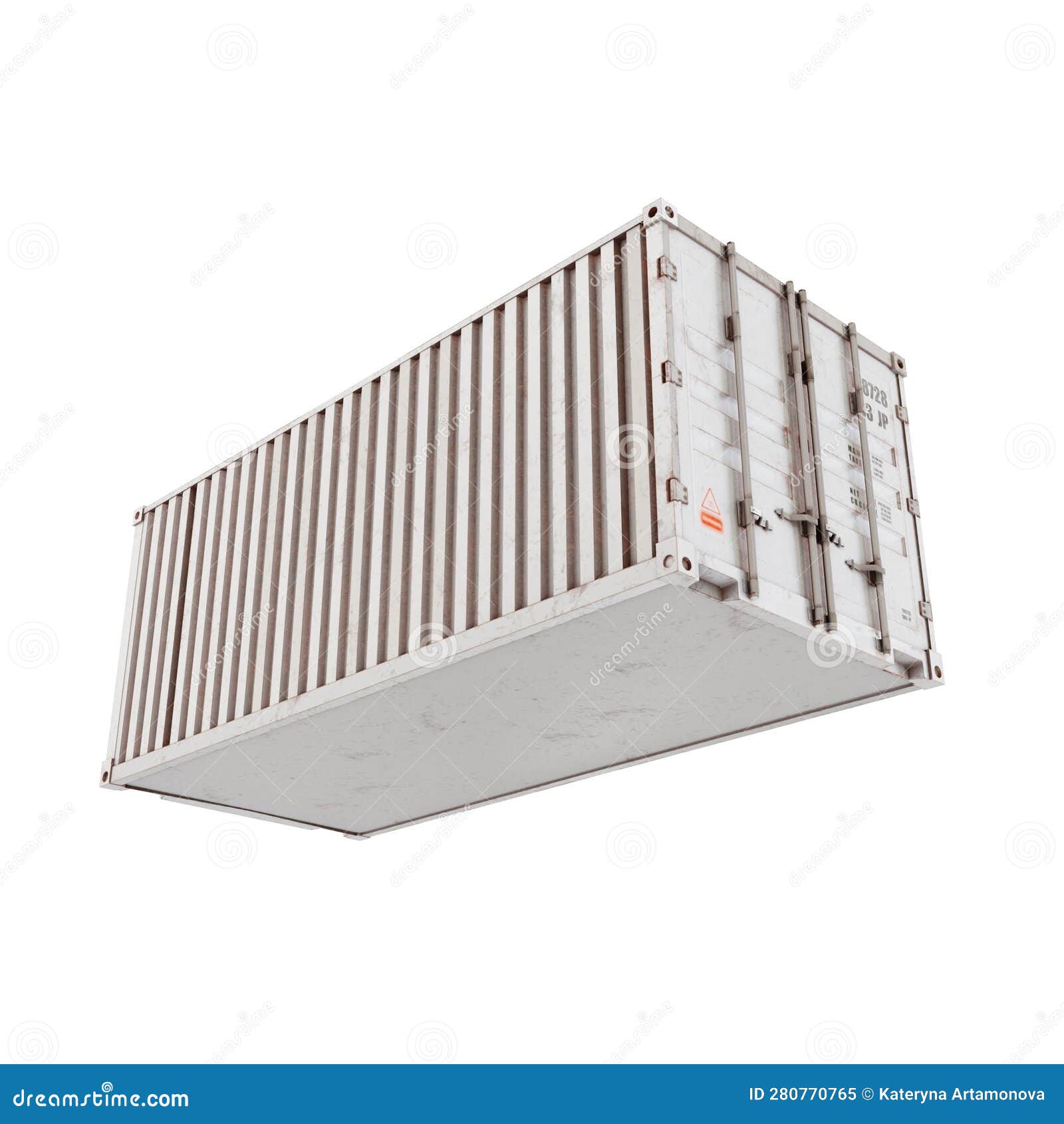 Grey Delivery Cargo Container. Shipping Container. Realistic 3D Render ...