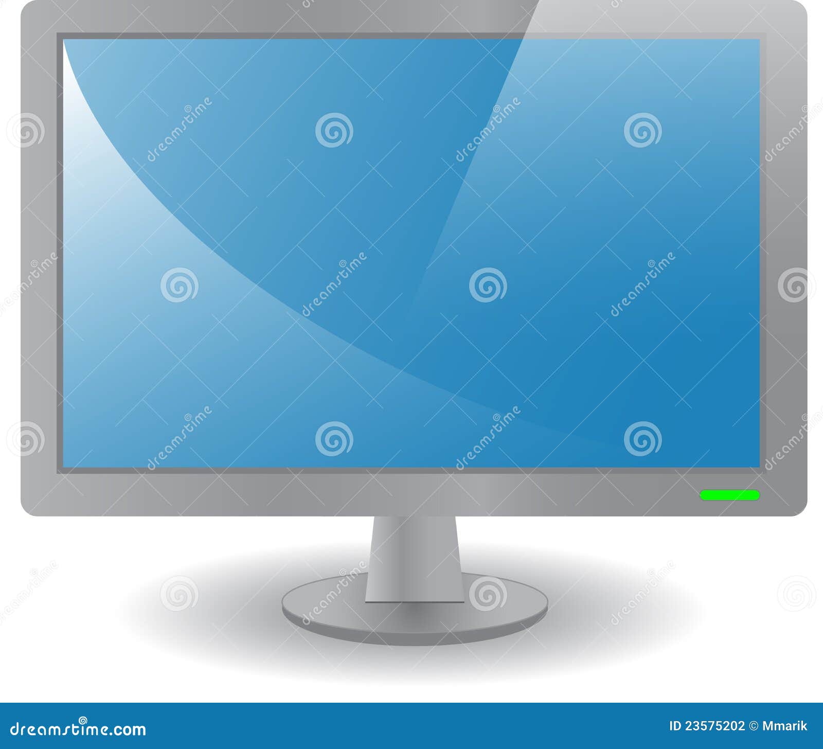 Grey desktop monitor stock vector. Illustration of digital - 23575202