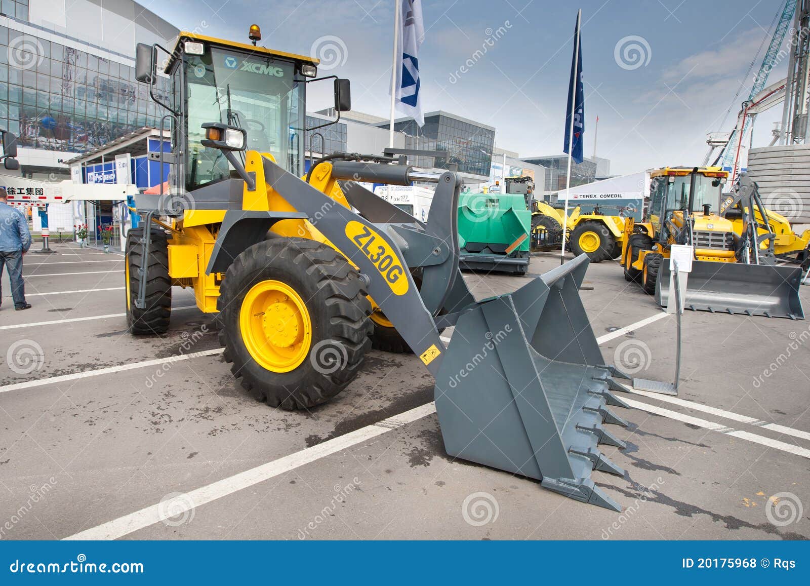 Grey Diesel Front End Loader Editorial Stock Photo - Image of ...
