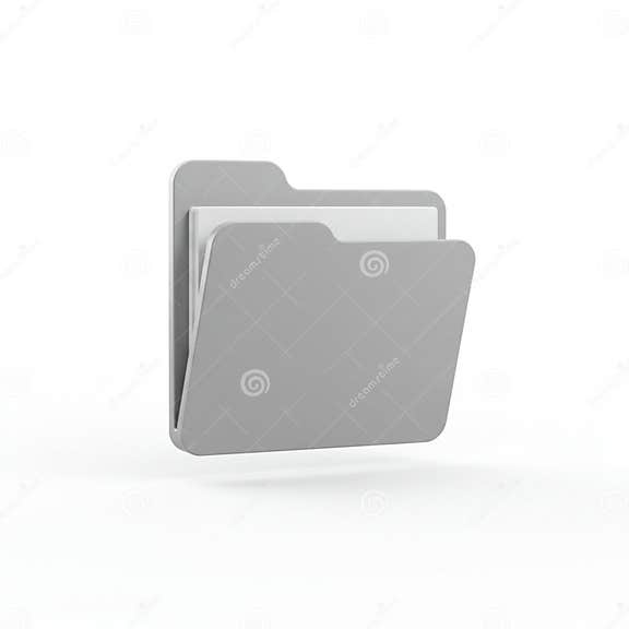 Grey Digital File Folder Icon Modern Design Simple Clean Storage ...