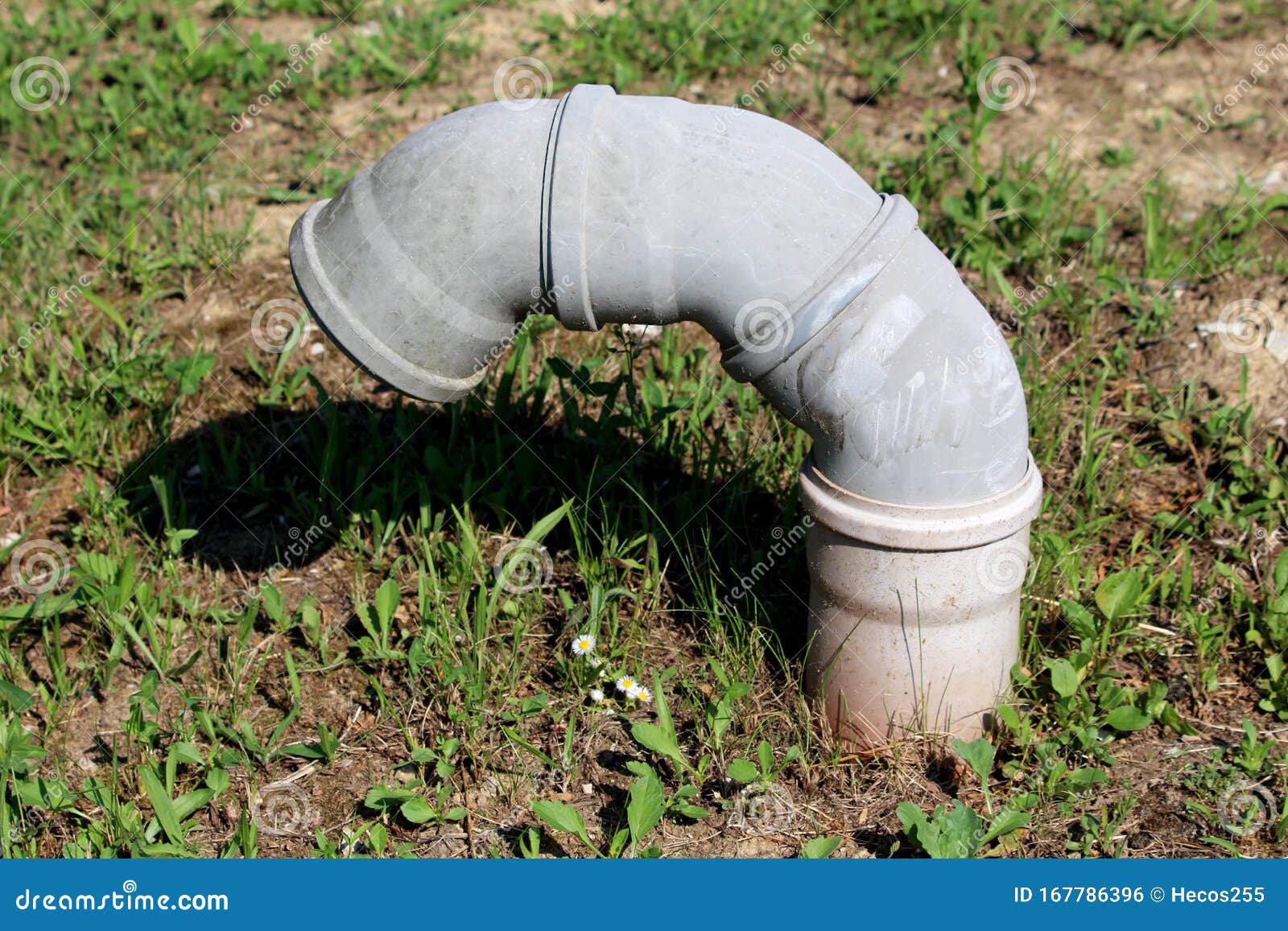 Plastic Vent Pipe On The Orange Wall. Air Ventilation Pipe Mounted On ...