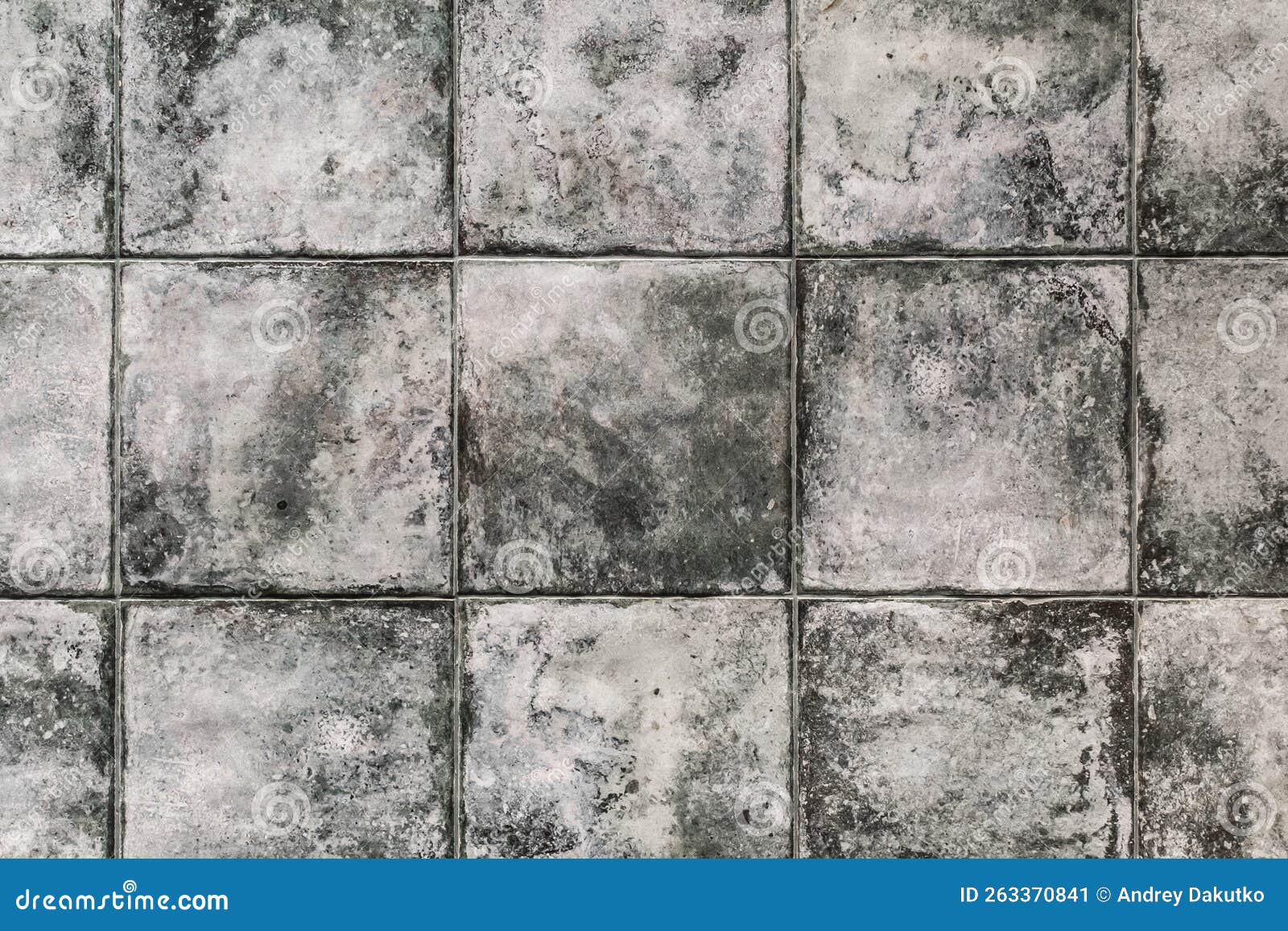 Grey Dirty Design Style Mosaic Ceramic Square Tiles with Abstract ...