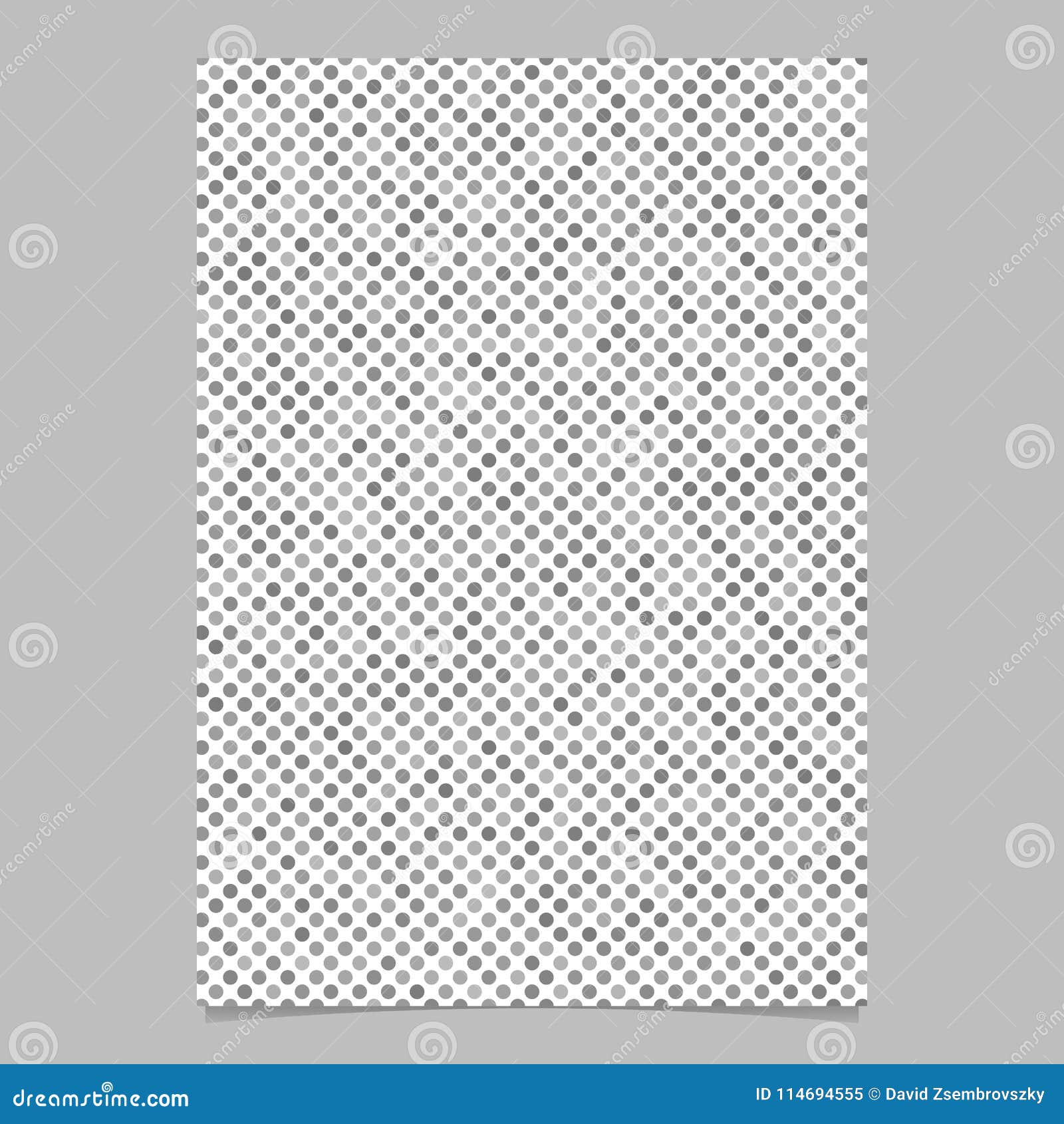 Grey Dot Pattern Brochure Background - Vector Stationery Template ...